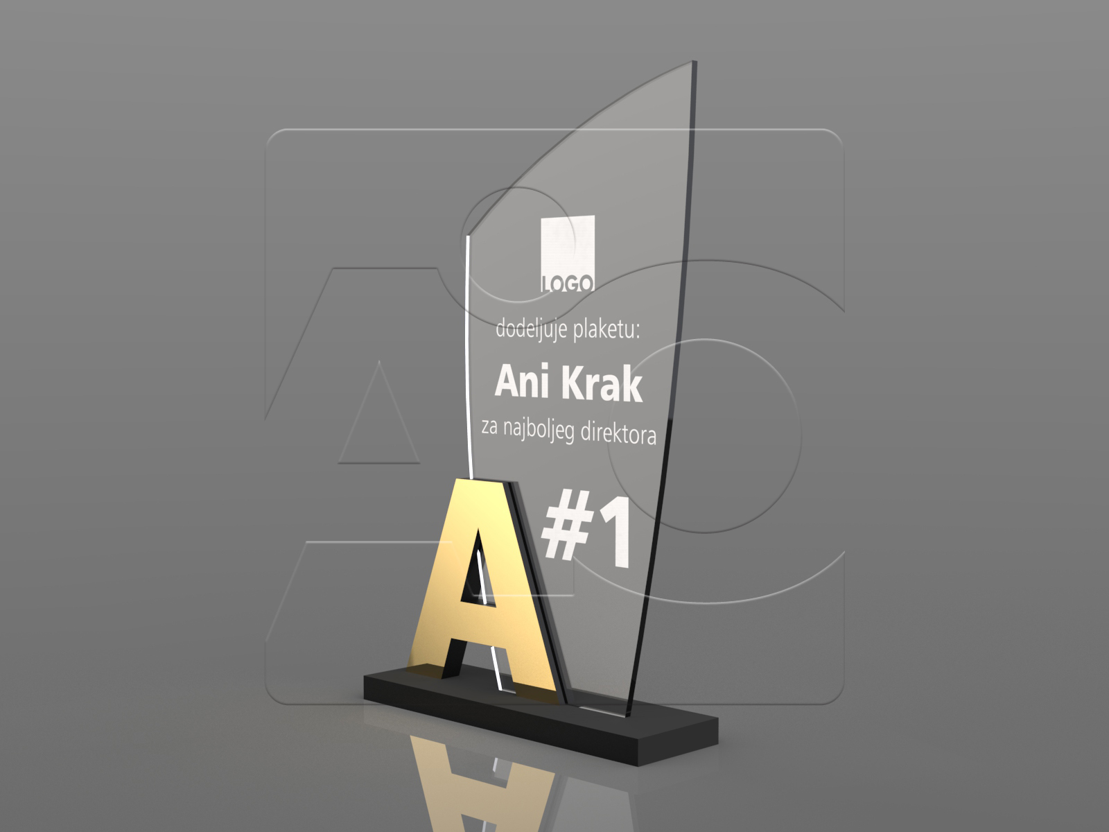 Plaketa od klirita Numero