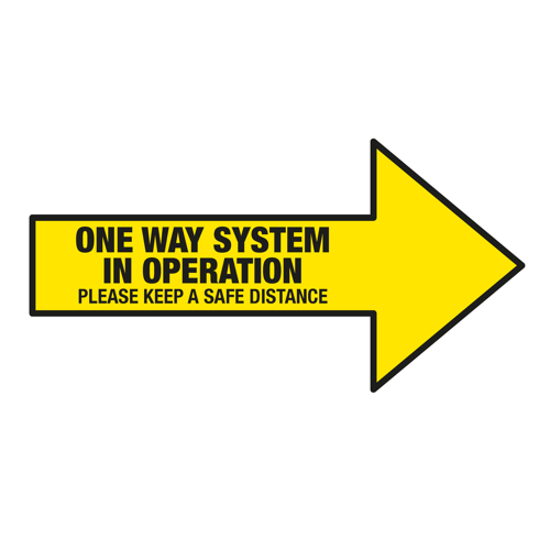 Covid-19 One way Arrow Floor Graphic - Anglo Printers LTD