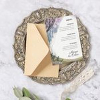 Enchanted Forest Wedding Menu Design and Printing