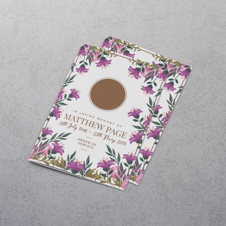 Funeral Order Of Service Booklet Printing | Free UK Delivery