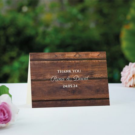Rustic Wedding Thank you cards | Free UK Delivery