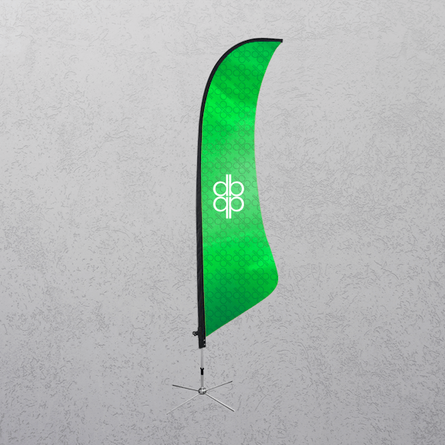 Printed Sharkfin Flags | Convex shape flag | Free Delivery
