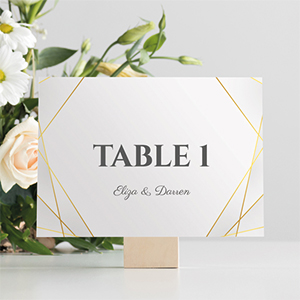 Elegant Table number I Personalised Quality print