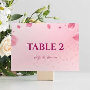 Romantic Table number I Personalised Quality print