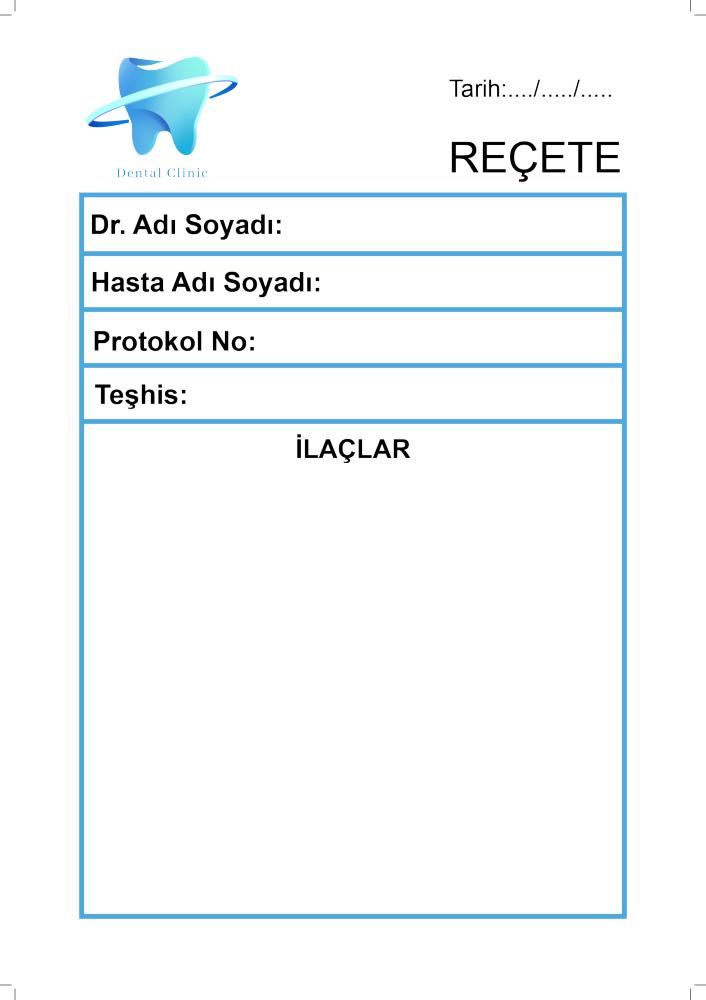 Reçete Baskısı Şablonları - Baskımnet