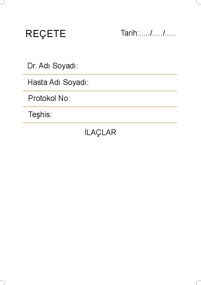 Reçete Baskısı Şablonları - Baskımnet