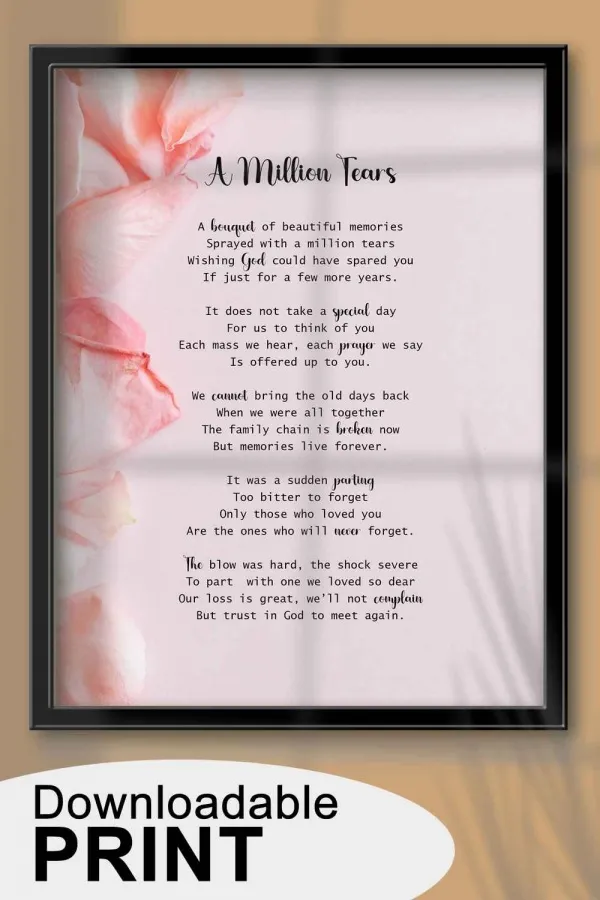 A Million Tears Poem