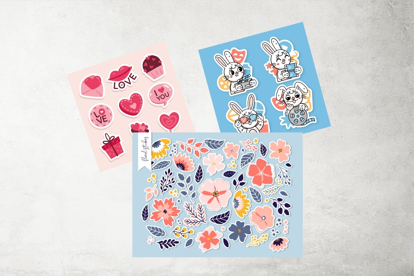 Hojas de pegatinas a medio corte | Stickers personalizados