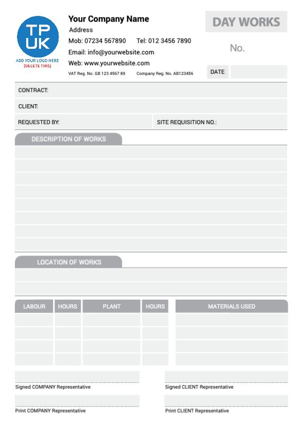Dayworks Templates | Design Artwork online for FREE