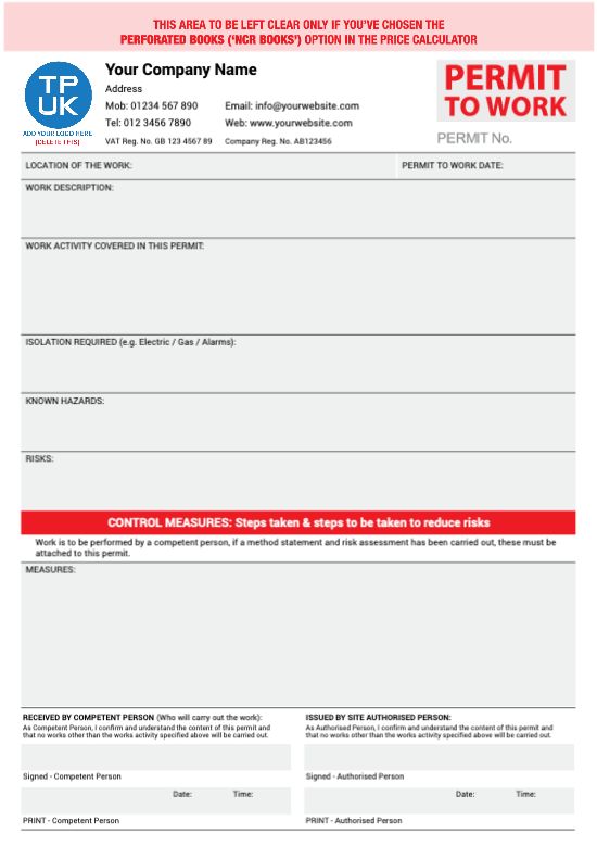 Permit to Work Template | Design online for FREE