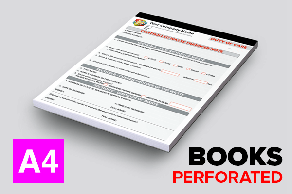 Duty of Care Controlled Waste Transfer Note Template