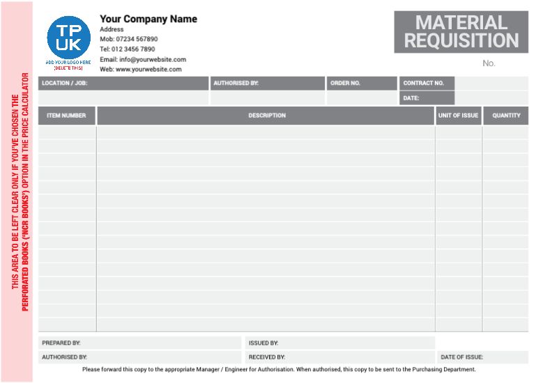 MATERIAL REQUISITION Templates | Design online for Free
