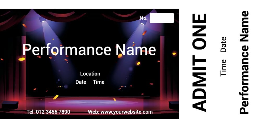 TICKET Templates for Print | Design online FREE