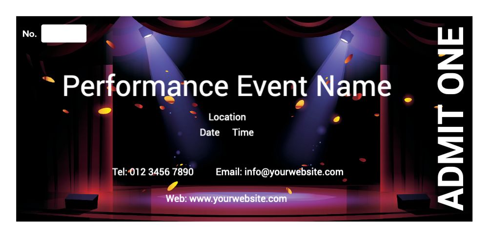 TICKET Templates for Print | Design online FREE