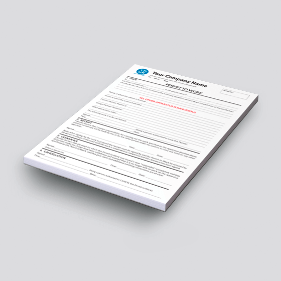 ELECTRICAL Permit to Work Template for Print from £54