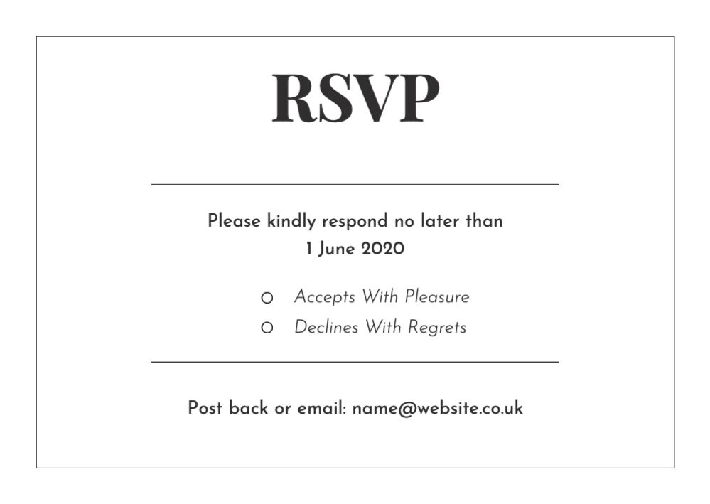 Browse Design - Wedding RSVP - USfor Design & Print
