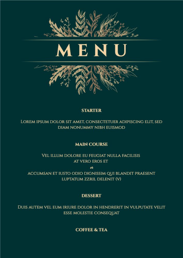 Explore Custom Wedding Menu Templates & Personalize Instantly